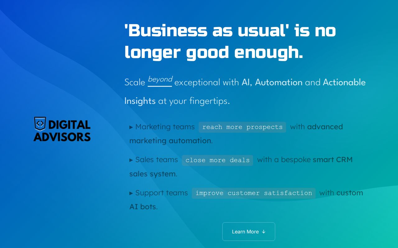 Automation and AI Consulting Agency | Digital Advisors